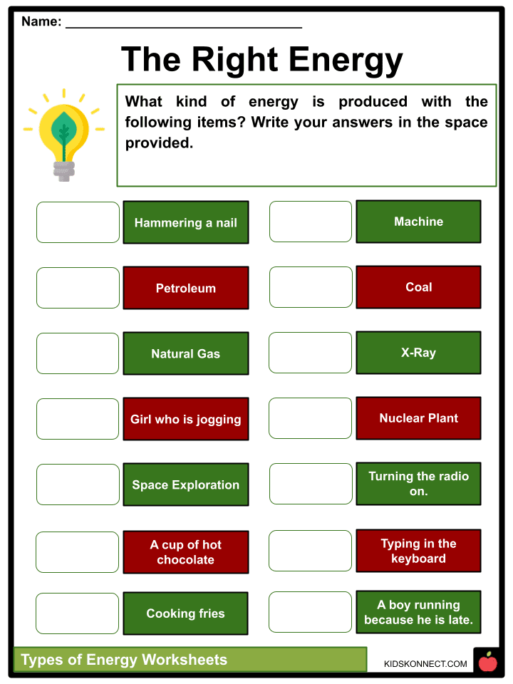 energy pathways worksheet