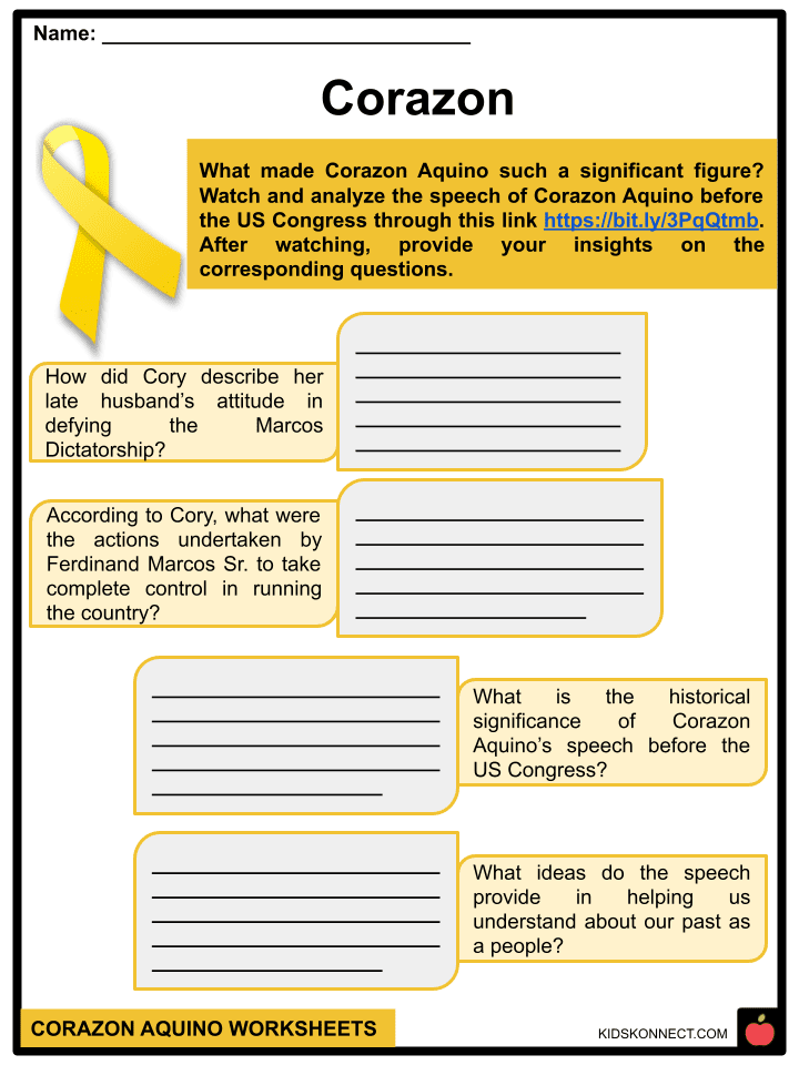 corazon aquino contribution