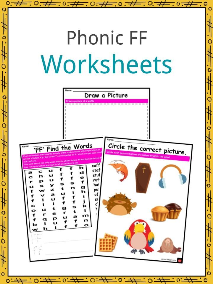 Phonics FF sounds Worksheets & Activities For Kids