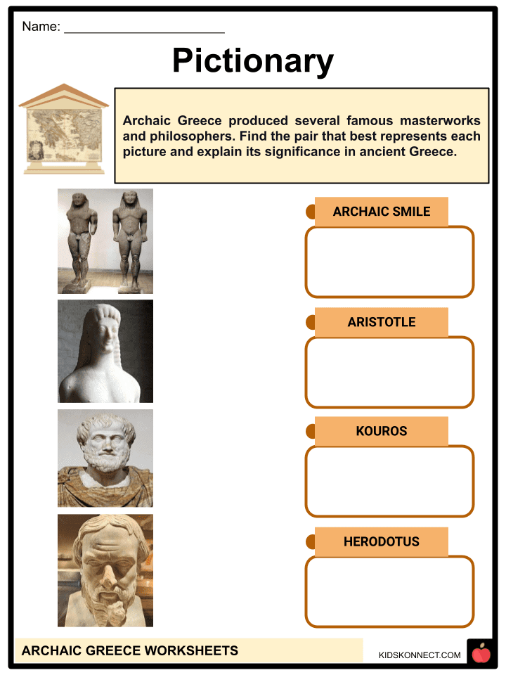 Archaic Greece Worksheets & Facts | History, Tyrants, Art