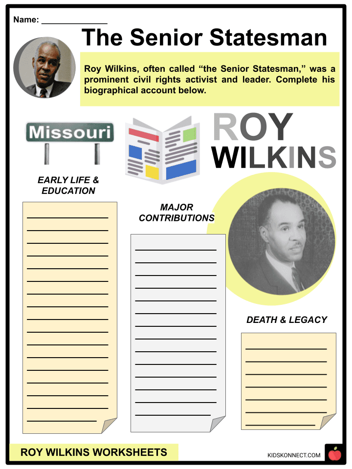 Roy Wilkins Worksheets | NAACP, Leadership, Principle of Nonviolence