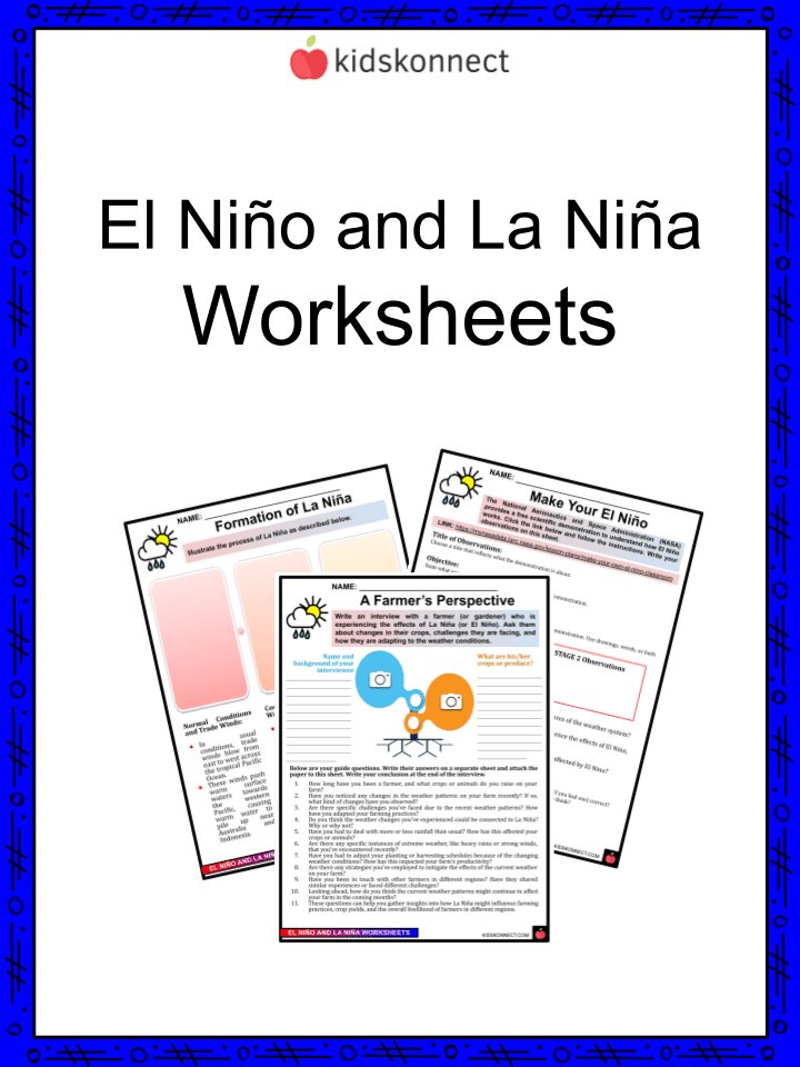 El Niño and La Niña Worksheets | Definition, Clauses, Impact