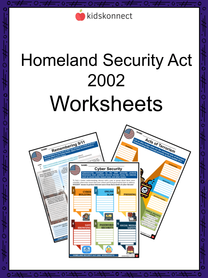 Homeland Security Act of 2002 Worksheets | Creation, Key Points